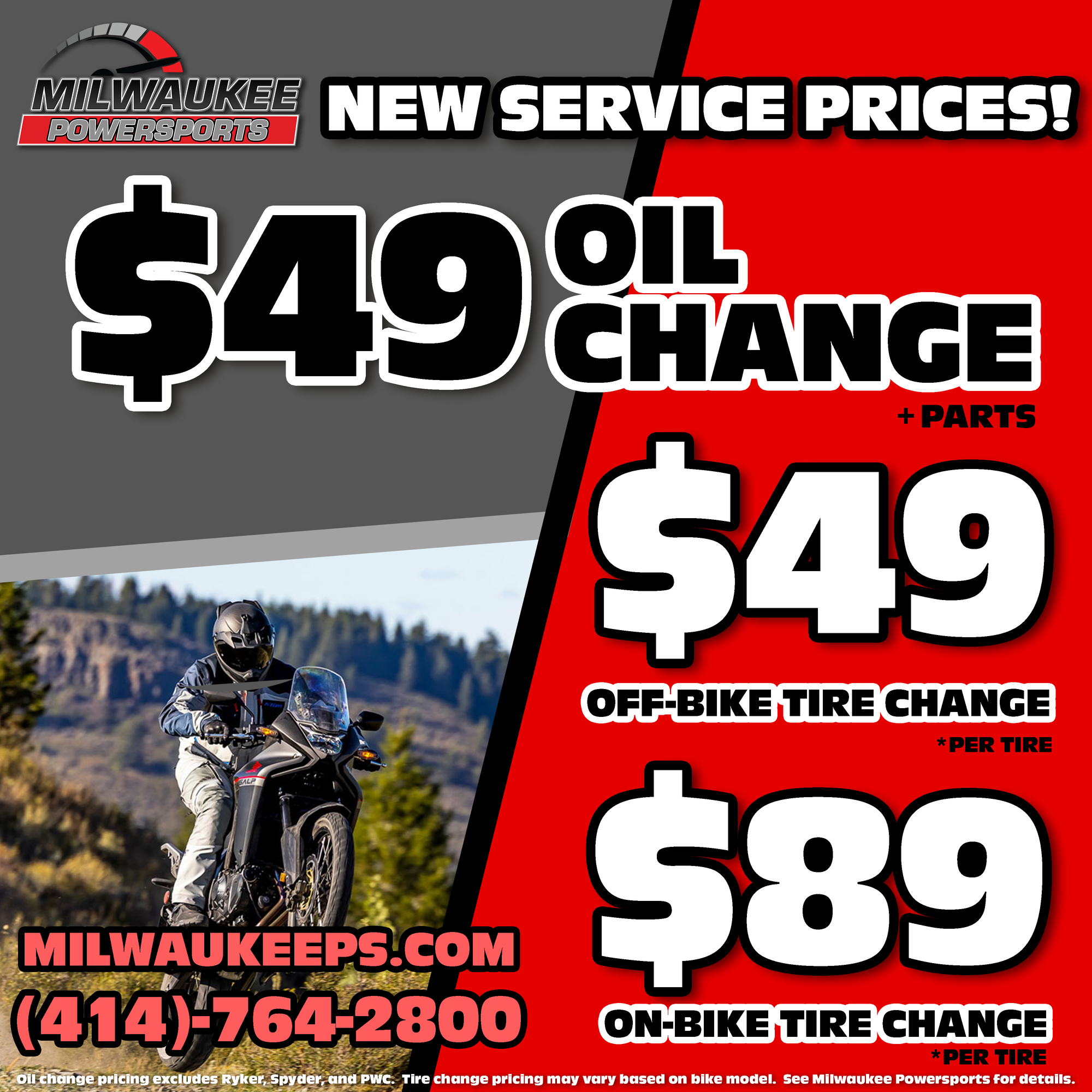 Service Specials | Milwaukee Powersports | Oak Creek Wisconsin